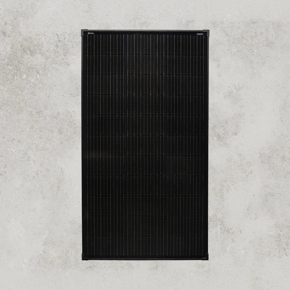 160W 12V Black Glass Solar Panel (30mm Frame) – Bushwakka Adventure Gear