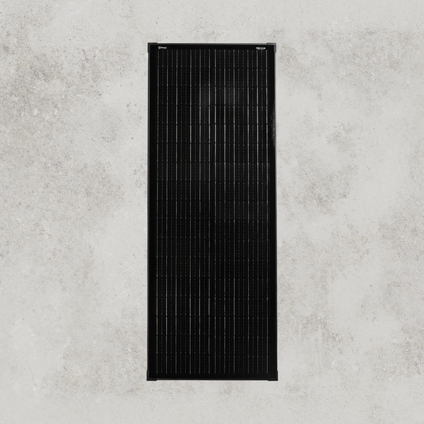 100W 12V Slimline Black Glass Solar Panel (20mm Frame) – Bushwakka ...