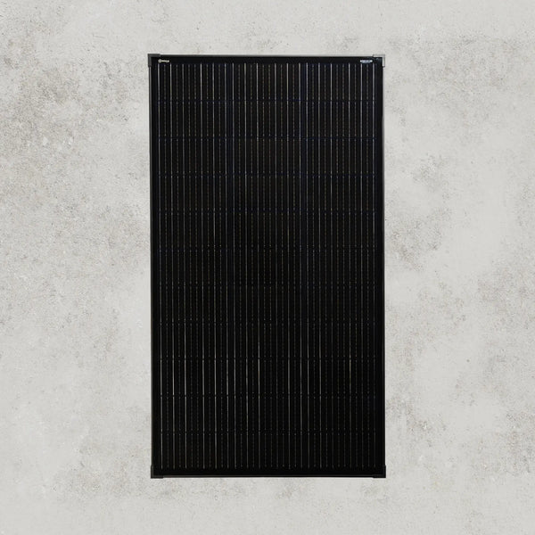 160W 12V Slimline Black Glass Solar Panel (20mm Frame) – Bushwakka ...