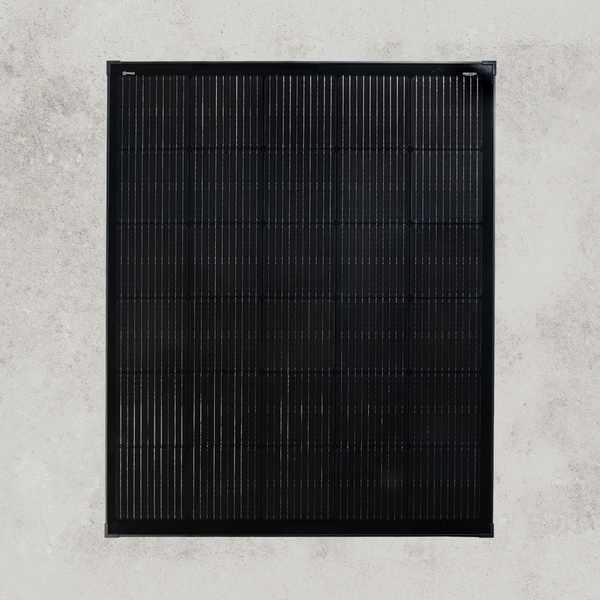 200W 12V Slimline Square Black Glass Solar Panel (20mm Frame ...