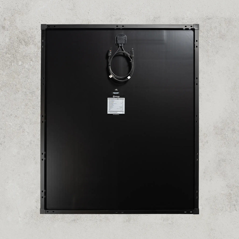200W 12V Slimline Square Black Glass Solar Panel (20mm Frame ...