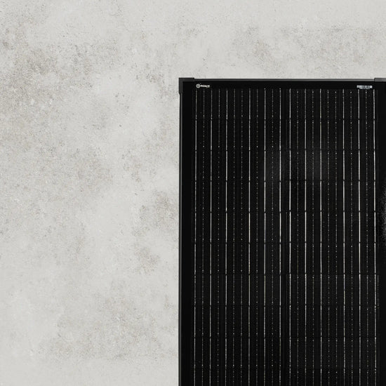 100W 12V Slimline Black Glass Solar Panel (20mm Frame) – Bushwakka ...