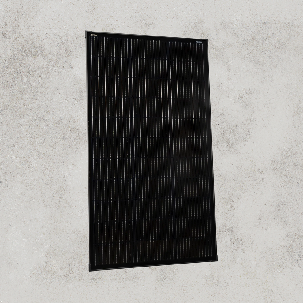160W 12V Slimline Black Glass Solar Panel (20mm Frame) – Bushwakka ...