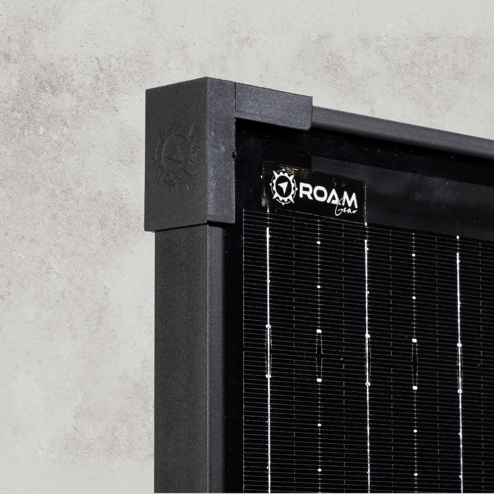 200W 12V Slimline Square Black Glass Solar Panel (20mm Frame ...