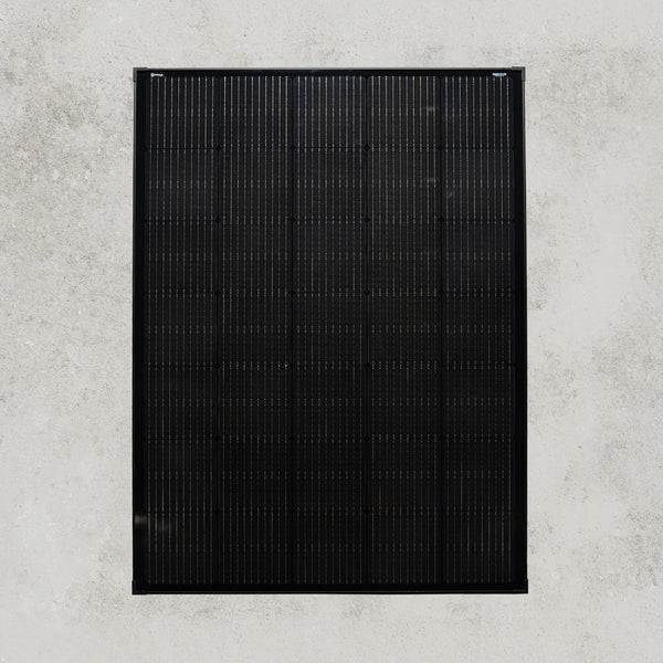 230W 12V Slimline Black Glass Solar Panel (20mm Frame) – Bushwakka ...