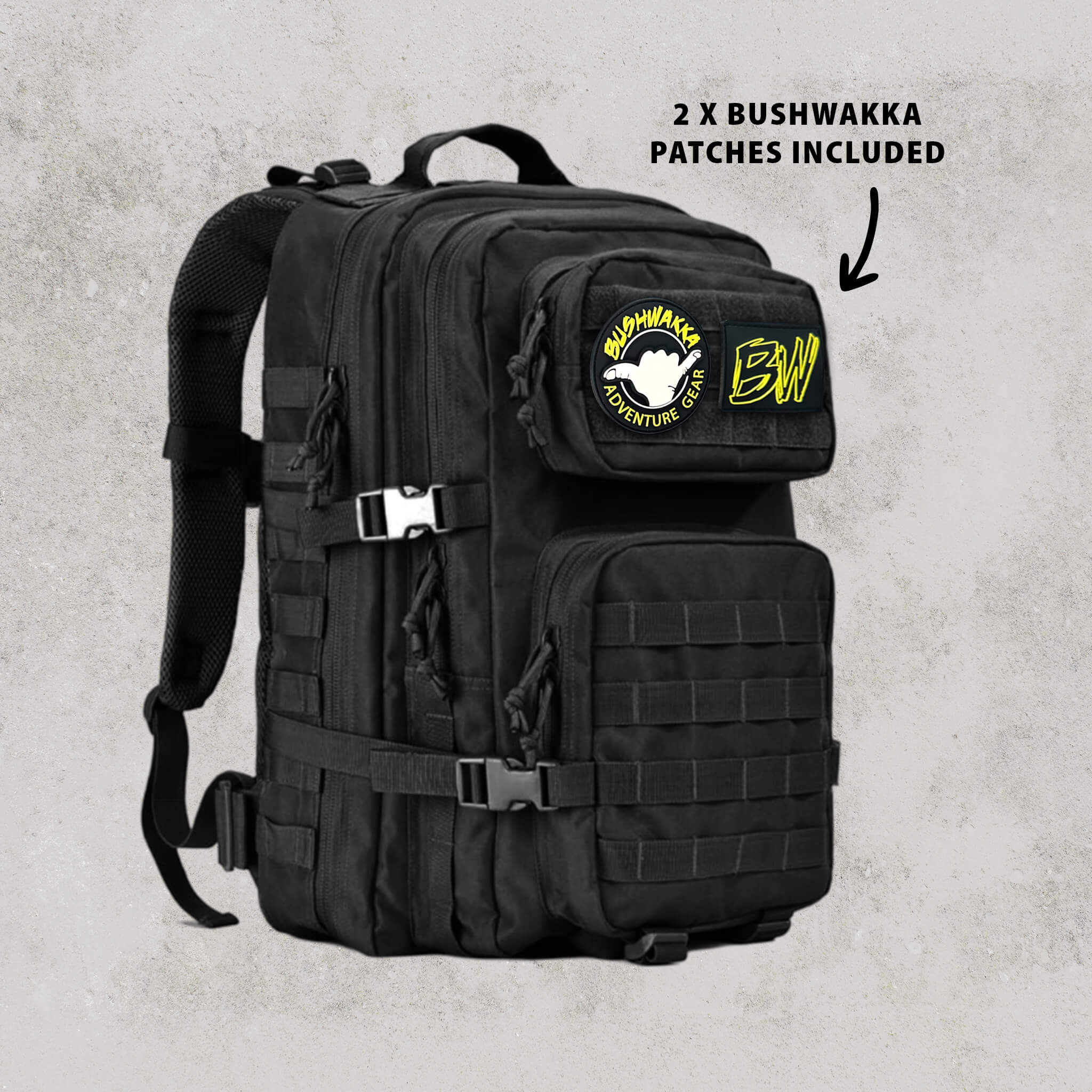 Tactical Backpack with Quick-Attach Patches – Bushwakka Adventure Gear